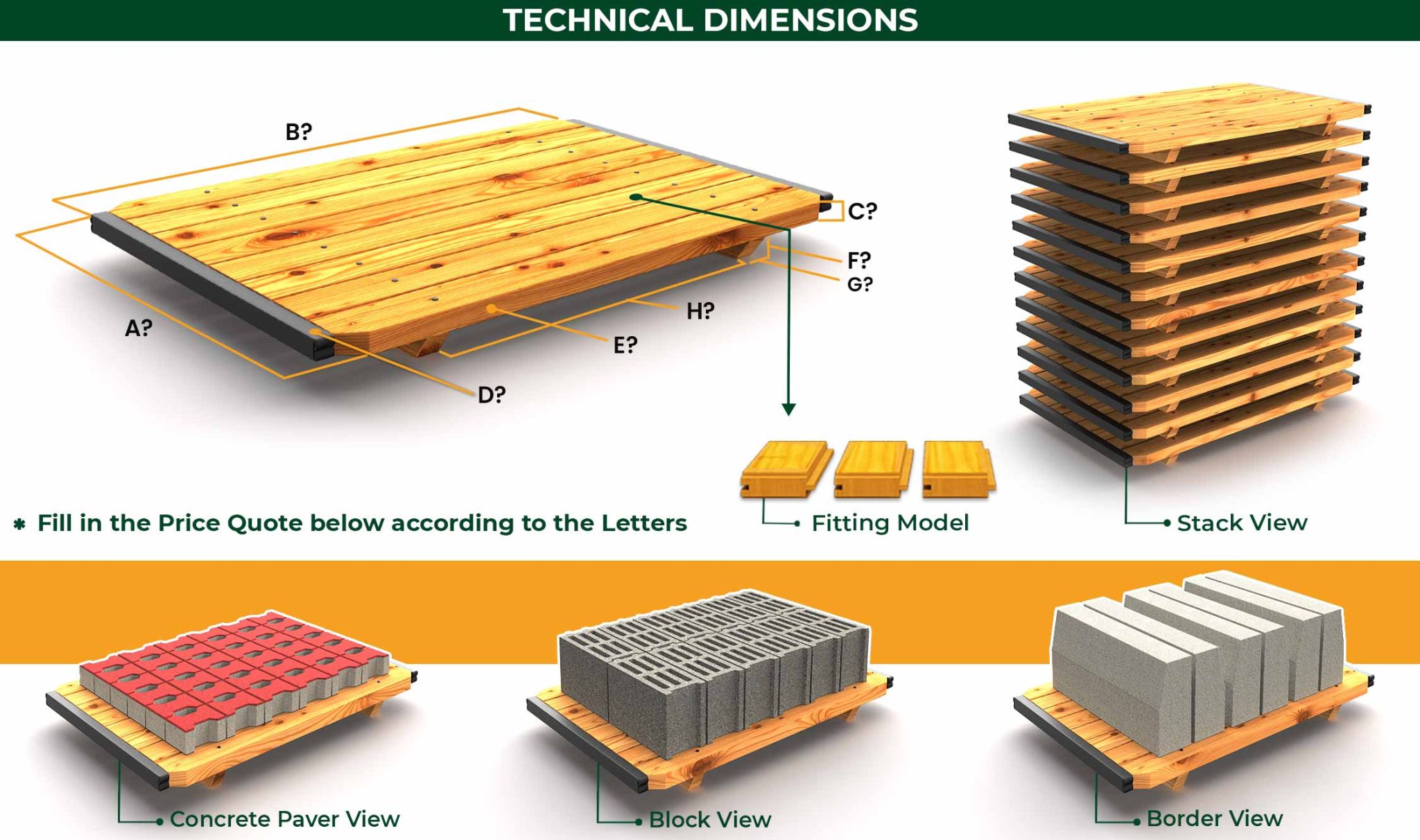 WOODEN PALLET WITH 2 RUNNERS AND METAL EDGE - Mega Wooden Pallet